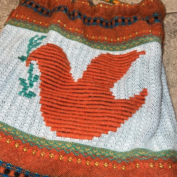 Bags | Vintage Spanish Woven Artisanal Boho Drawstring Bag Crossbody ...